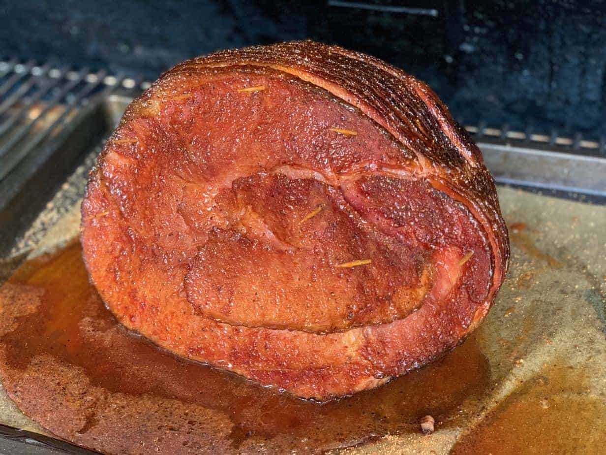 Double Smoked Holiday Ham Glazed with Maple Syrup - Learn to Smoke Meat ...